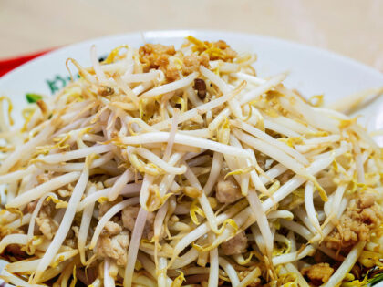 Moyashi, ou broto de feijão, é comum na culinária asiática